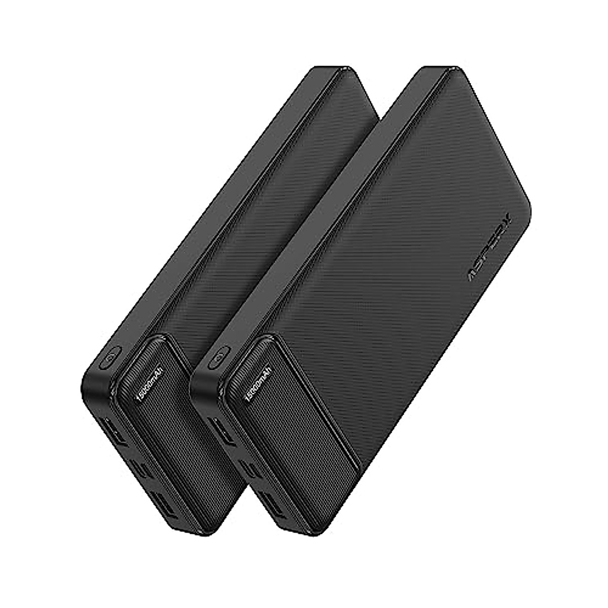 AsperX, Power Bank, 15000mAh, 2-Pack, Rechargeable Battery Pack for Heated Vest, Jackets, USB-C Out and in, Dual USB A, External Battery Pack for iPhone, Samsung, Android, and More