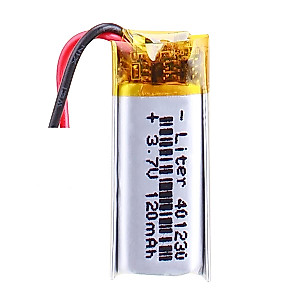 Liter energybattery 3.7V Lipo Battery 120mAh Rechargeable Lithium ion Polymer Battery 401230 Lithium Polymer ion Battery with Two Lines