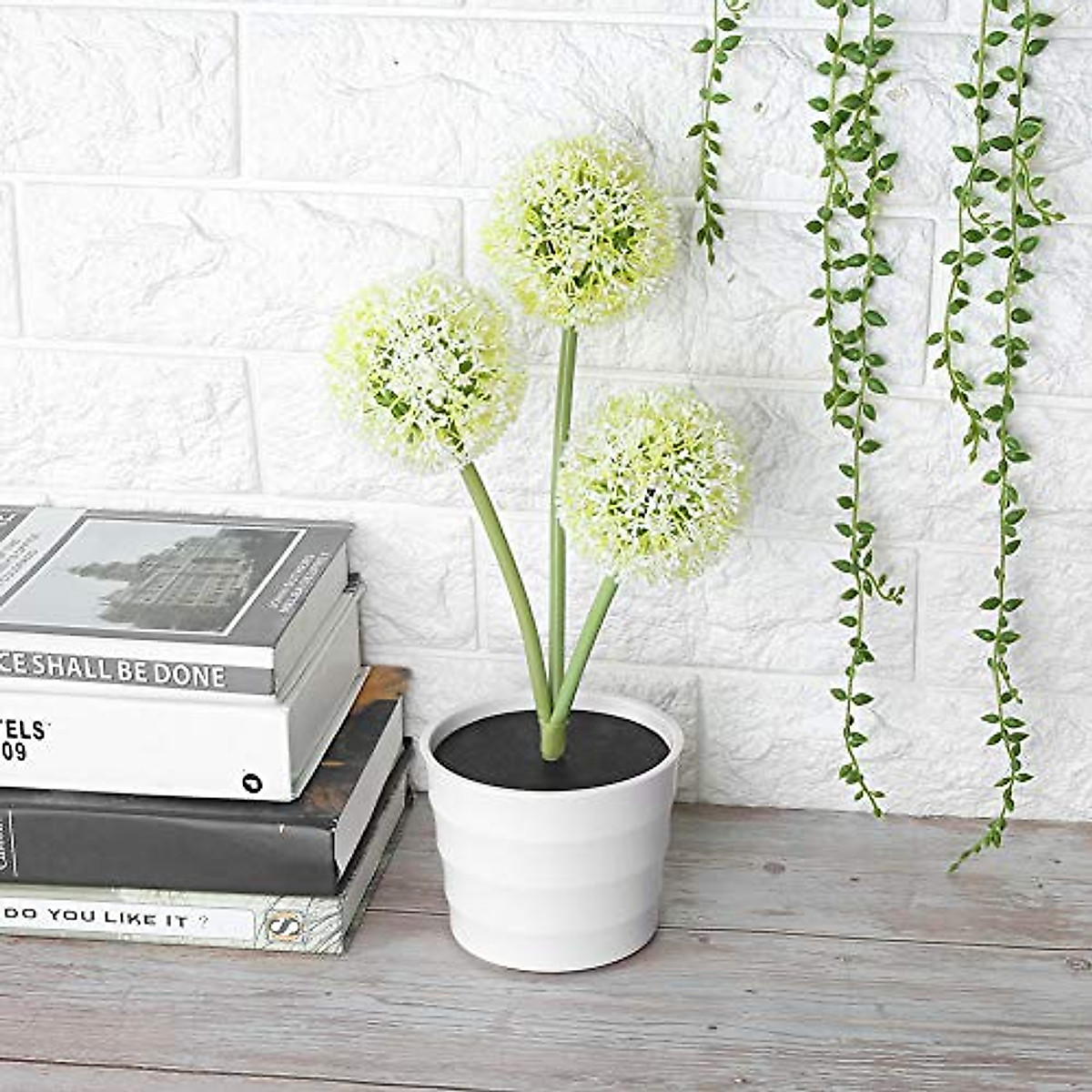 MIGONG Solar Powered Flower Lights, Waterproof Garden Lights Solar Powered Solar Powered 3Led Flower Pot Fiber Optic Lamp for Home Office Hotel Courtyards Balconies Gardens 14.4X6.5In