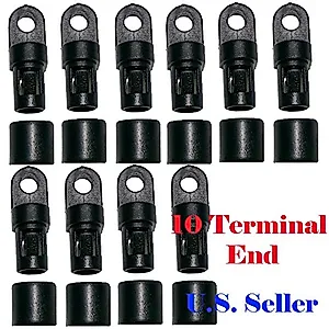 MTP 10x 1/4" Terminal for 1/4" Bungee Shock Cord End Tabbed Kayak Canoe Raftig