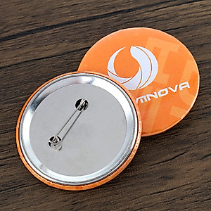 BEAMNOVA 100 Sets of Metal Button Supplies Blank 58mm / 2.28 in (Approx. 2-1/4 inch) for Button Maker Machine, Slick Metallic Back, Badge Making Parts Round DIY Pin Maker