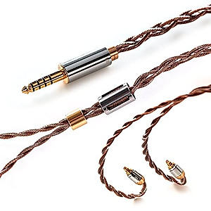 DD ddHiFi BC130B (Air Nyx) OCC HiFi Earphone Upgrade Cable with Shielding Layer, 4.4mm Straight Plug, MMCX Connector, Standard Length 120cm Long