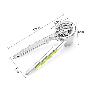 Anneome Crab Opener Hazelnut with Pecan Nutcracker Aluminum Walnuts Duty Opener Handle Walnut Plier Nut Tool Home for Heavy Portable Sheller Clip Pliers Alloy Kitchen Multifunctional