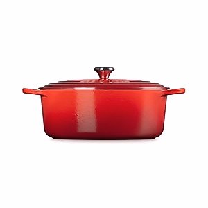 Le Creuset Enameled Cast Iron Signature Oval Dutch Oven, 8 qt., Cerise