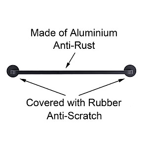 16 Inches Magnetic Towel Bar for Refrigerator, Magnetic Towel Holder Towel Hook Hanger for Fridge, Kitchen Stove, Oven, Dishwasher, Sink Laundry Washing Machine Black