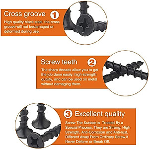 Lewufe Outdoor String Lights Hooks, Screw Hooks for Hanging Christmas Lights, Light Hanger Hooks for Patio Lights, Light Wire and Plants - Black, 20 Pack