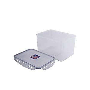 LocknLock Easy Essentials Airtight Rectangular Tall Food Storage Container 152.16-oz / 18.8 Cup, Clear