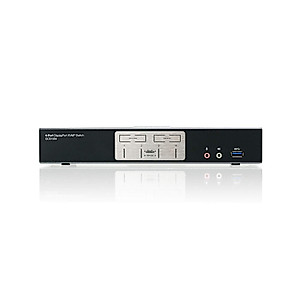 IOGEAR 4-Port DisplayPort KVMP Switch - 4K 60Hz - 2-Port USB 3.1 Hub 5Gbps - Keyboard Mouse Input - 7.1 HD Audio - Front Panel Selector - TAA Compliant - Mac/Win - GCS1934