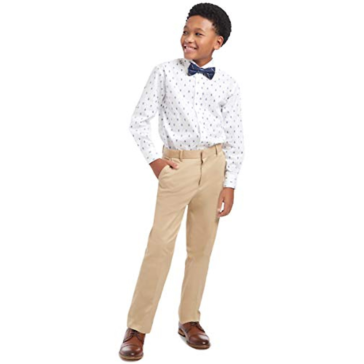 Tommy Hilfiger Boy's Fine Twill Pants (Big Kids) Medium Khaki 18 Big Kid