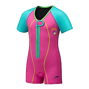 Speedo Unisex-Child UV Thermal Swimsuit Begin to Swim UPF 50 Berry, 7/8 (Big Kids)
