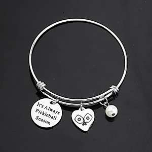 Zuo Bao Pickleball Lover Gift Pickleball Player Bracelet It's Always Pickleball Season Jewelry Gift For Pickleball Coach (It's Always Pickleball Season)