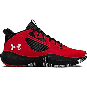 Under Armour Unisex Lockdown 6 Basketball Shoe, Red, 14, US