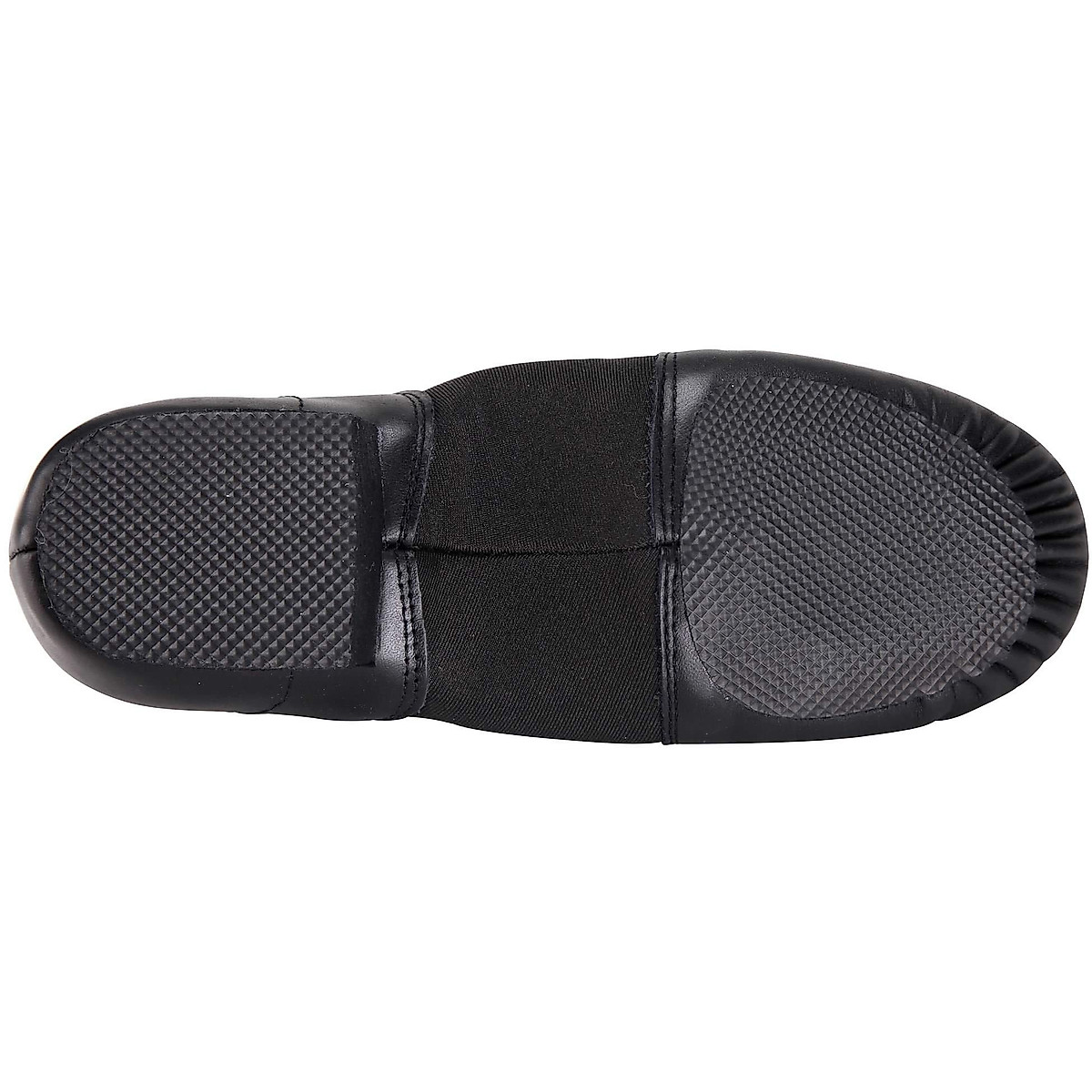 Linodes (Tent Leather Upper Jazz Shoe Slip-on for Women and Men's Dance Shoes Black 8M