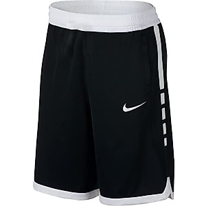 Nike Boys DRI FIT Elite Stripe Basketball Short Black | White Small