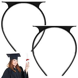 UQM 2 Pack Graduation Cap Headband Insert - Secures Cap and Keeps Hairstyle, Upgraded Interior Design