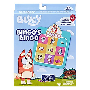 Bluey Bingo's Bingo Card Game, School Friends, Multicolor (17376)