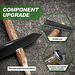Gifts for Dad from Daughter Son Hammer Multitool Camping Accessories, 14 in 1 Hammer Outdoor Survival Tools for Men, Cool Gadgets Unique Gifts, Stocking Stuffer