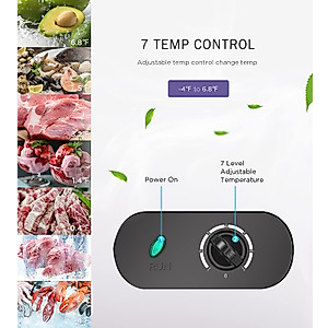 Northair Chest Freezer - 5 Cu Ft with 3 Removable Plastic Baskets - Reach In Freezer Chest - Quiet Compact Freezer - 7 Temperature Settings - Black (3.5 Cubic Feet, Black)