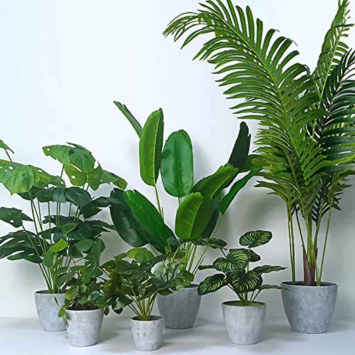 Plant Pots, 6pcs 7.5/6.5/5.8/5/4.2/3.6 Inch Planters Flower Pots with Drainage Hole, Modern Decorative Planter for Indoor Outdoor Plants, Succulents, Flowers & Cactus, Perfect for Home Bedroom Garden