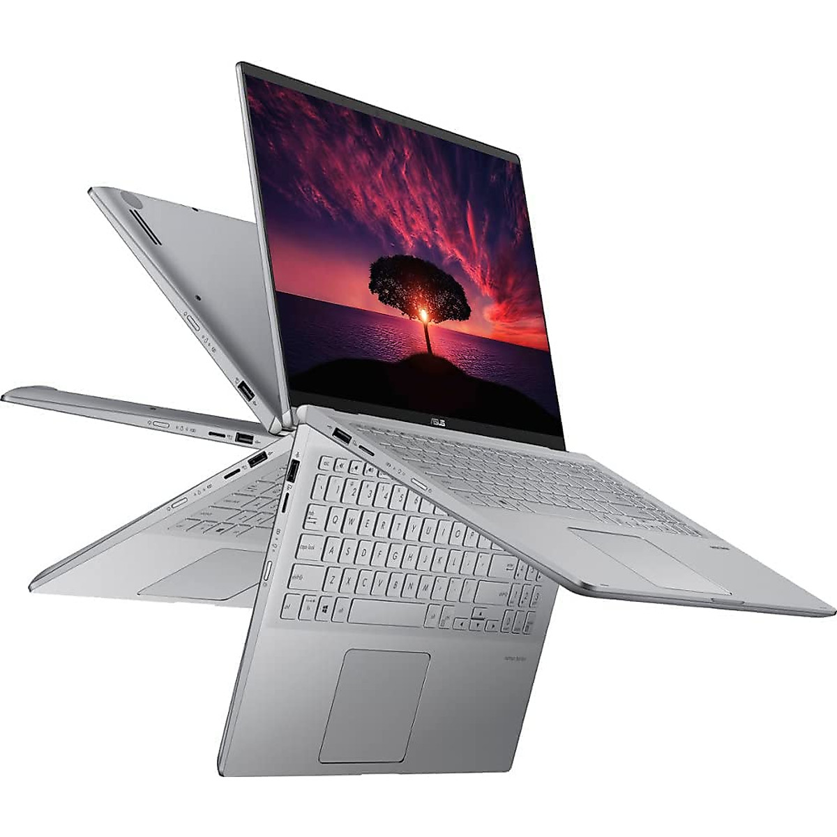 ASUS ZenBook 2 in 1 Convertible Business Laptop, 15.6” FHD Touchscreen, AMD Ryzen 7 5700U, Windows 11 Pro, 8GB RAM 256GB SSD, GeForce MX450, Backlit & Full-Size Keyboard, Long Battery Life, Durlyfish