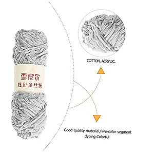 LIGHTAOTAO 4pcs Colorful Gold Velvet Yarn Sweater Cotton Yarn Chunky Knit Yarn Crochet Cotton Yarn Giant Yarn Wool Scarf Knitting Supplies Chenille Weaving Material DIY Weaving Wool Handmade