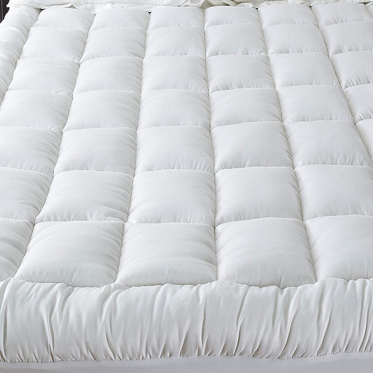 Niagara Waterproof Mattress Topper Twin - Microfiber Fabric Mattress Pad - Thick Breathable Pillow Top Mattress Pad for Back Pain Relief - Deep Pocket Fits 8-20 Inches Mattress (39x75 Inches)