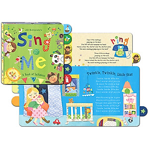 C.R. Gibson 'Sing to Me' Lullaby Book for Babies, 10 x 8.7 x 0.5 inches, 1 piece