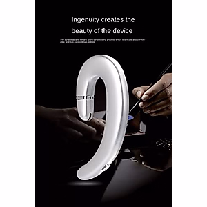 Bone Conduction Ear Hook Comfort Wear with Microphone Lightweight Compatible with iPhone & Android. Grey