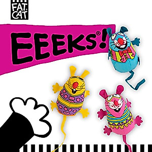 Doskocil Bamboo Pet CAM650384 Fat Cat Kitty Hoots Eeeks Chic Catnip Toy, Multicolor