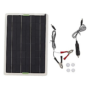 Solar Panel, Easy Installation 12V 20W High Efficiency Portable Solar Battery Maintainer for RV for Car