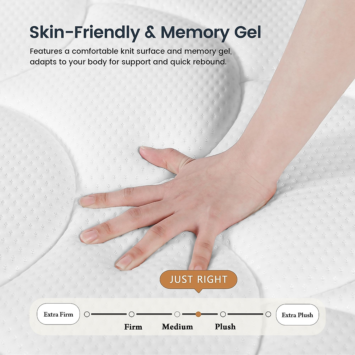 LETMOON King Size Foam and Spring Hybrid Mattresses, 12 Inch Medium Firm Mattress in a Box with Individual Pocket Coils, Edge Supportive, CertiPUR-US Certified, White