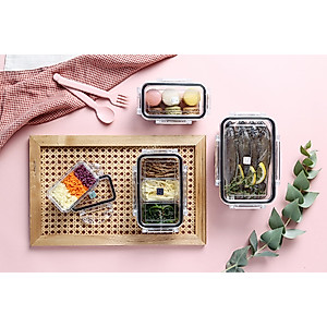 Airtight Food Storage Container with Lid(21.5 + 26.5 oz ,5 Removable Boxes) - Tritan 100% | BPA-Free | Candy and Nuts Organizer| Fruits, Vegetables | Travel, Party and Picnic | Meal Prep| Lunch box