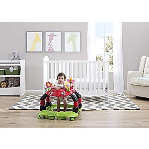 Delta Children Lil Play Station 4-in-1 Activity Walker - Rocker, Activity Center, Bouncer, Walker - Adjustable Seat Height - Fun Toys for Baby, Sadie the Ladybug