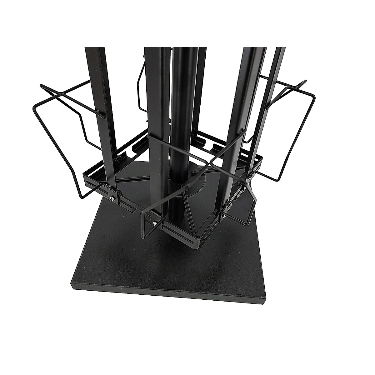 Adjustable Greeting Card Rack Display Stand 4 Tier 16 Pocket Organizer Postcard CD DVD Book Brochure Literature Rotating Spin 7X5 6X4 4X5 5X7. Pocket Size: 4.6-10"Wide X 8"High 11602-R-8"-NF