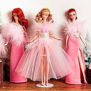 BAMOONBI Pink Doll Wedding Dress Ball Evening Gown - Latest Fashion Design Fashion Dolls Clothes and Accessories for 11.5 - 12 Inch Dolls （Doll Not Included）