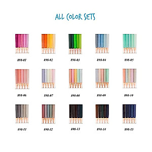 Moon Messenger Pretty Rose Gold Hexagon Gel Pens, 0.7mm Black Ink, 5-Pack, Pink Pen Set for Women and Men (Assorted 06)