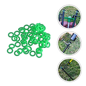 BESPORTBLE 50pcs Tent Stakes Ring Fluorescent Glow in The Dark Tent Ring Tent Nail Rings Tents Accessories