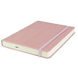 Red Co. 5 x 7 inch Embossed Heart Faux Leather Journal with 240 Lined Pages, Pink