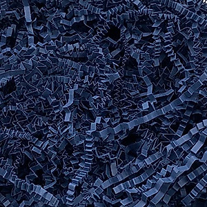 Cutcatwing 4 OZ Navy Blue Crinkle Cut Paper Shred Filler Easter Grass Shredded Raffia Tissue Craft Bedding Cushion Recycled for Small Bag Packing and Filling Gift Baskets Decor