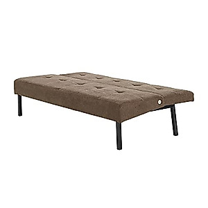 Panana Futon Sofa Bed Convertible Sofa Couch Sleeper Linen Upholstered Home Recliner Reversible Loveseat Folding Daybed Guest Bed for Living Room Apartment Dorm Bonus Room