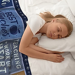KJACGAD Teacher Appreciation Gifts for Women - Teacher Gifts for Women - Teacher Retirement Gifts - Back to School Teacher Gifts - Teachers Day Teacher Birthday Gifts Throw Blanket 60x50 Inch