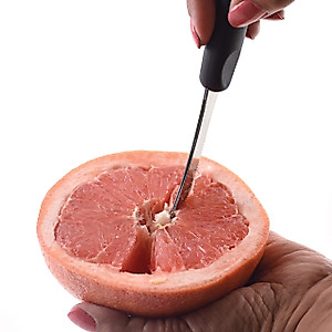 Norpro Grip-EZ Squirtless Grapefruit Knife, 8.75in/22cm, Black