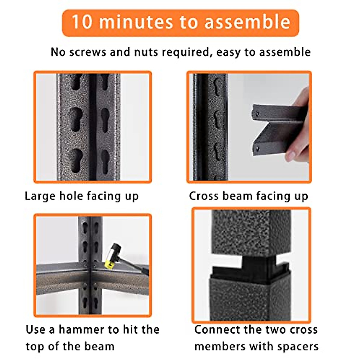 Leariso 5-Tier Garage Shelving Heavy Duty, Adjustable Garage Storage Shelves, Metal Shelves for Storage, Utility Shelf Rack for Warehouse Basemen Pantry Kitchen, 31.5" W x 15.7" D x 63" H…