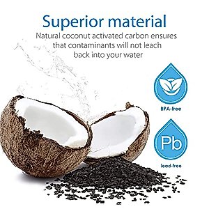 Waterdrop FXHTC Whole House Carbon Water Filter, Replacement for GE® FXHTC, GXWH40L, GXWH35F, Culligan® RFC-BBSA, American Plumber W10-PR, W10-BC, WRC25HD, 10" x 4.5" Cartridge, 5 Micron, Pack of 3