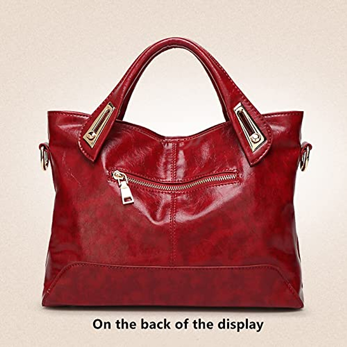 PHEVOS Women Fashion Handbags Tote Bag Ladies Hobo Purse Top Handle Satchel Shoulder Big Bags (wine)