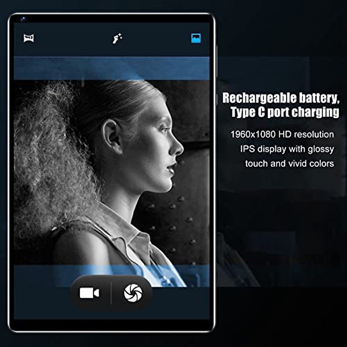 Hosi Tablet Belt 8 Inch Black Tablet 100-240V Front 200W Rear 800W (US Plug)