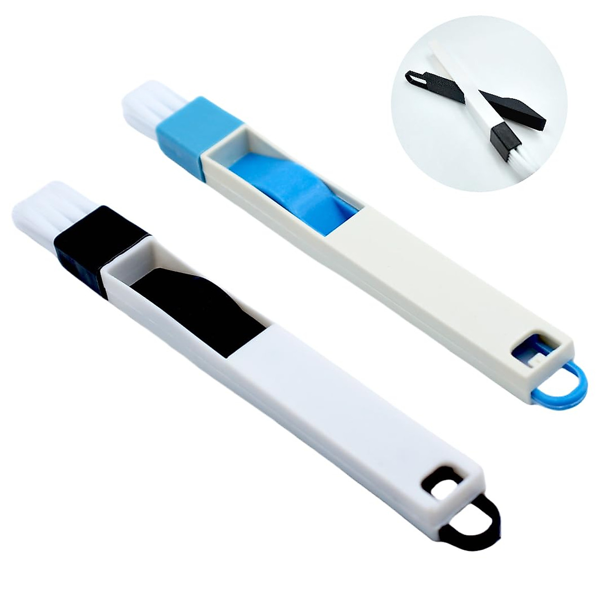 Crevice Cleaning Brush, Door and Window Groove Keyboard Cleaning Gap Brush can be Used for Kitchen Sink Sliding Door Tracks and Small Gaps with Dustpan Gap Groove Brush (1pcs Random Color)