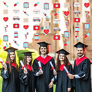 Censen 8 Pcs Nurse Graduation Party Decoration Nurse Garland Nursing Paper Garland Banners RN Grad Party Hanging Decor for Healthcare Workers Labor Delivery Assistant Medical School Party Supplies