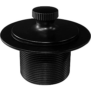 Westbrass D941K-62 1-3/8" Fine Thread Twist & Close Bathtub Drain Trim with One-Hole Overflow Faceplate, 1 Pack, Matte Black