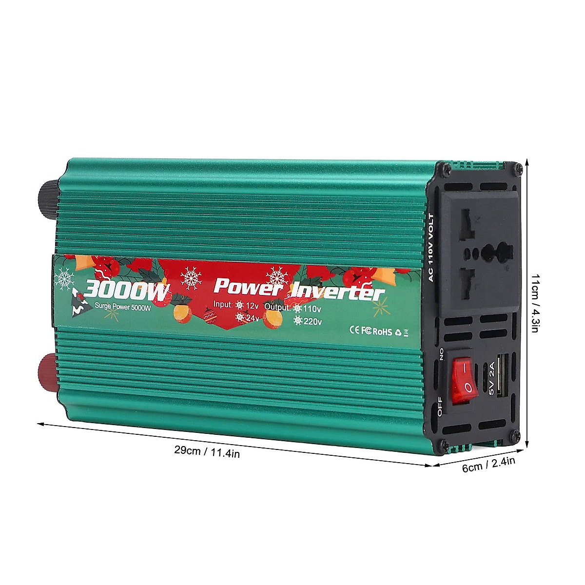Intelligent Car Power Inverter DC to AC Outdoor Sine Solar Inverter 24V 3000W (110V)